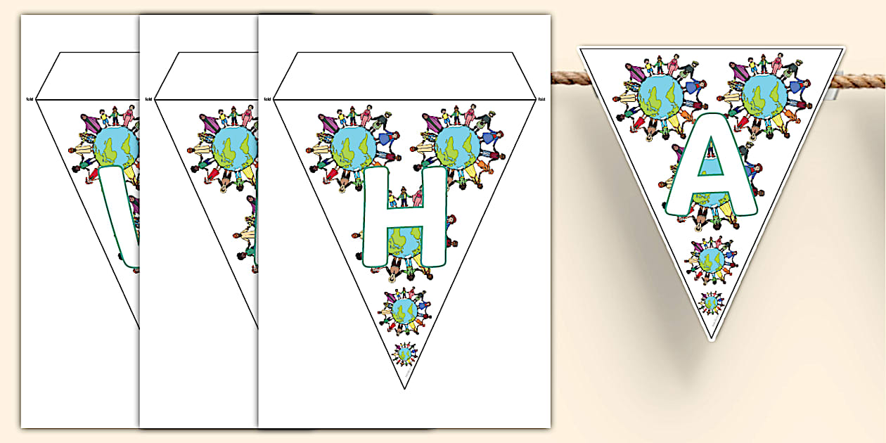 We Have Rights UNCRC Display Bunting (teacher made) - Twinkl
