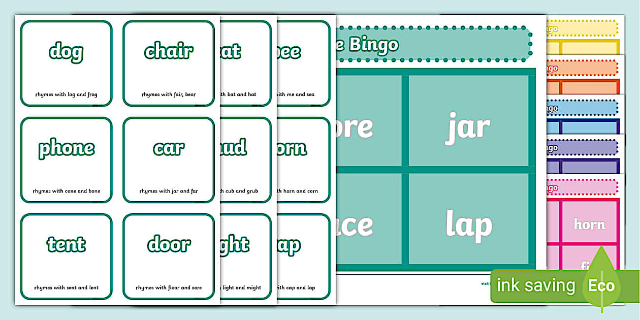 Find the Rhyme Bingo