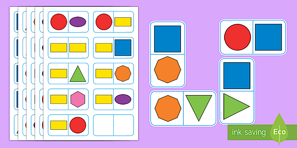 Lower Ability 2D Shape Dominoes (l'enseignant a fait)