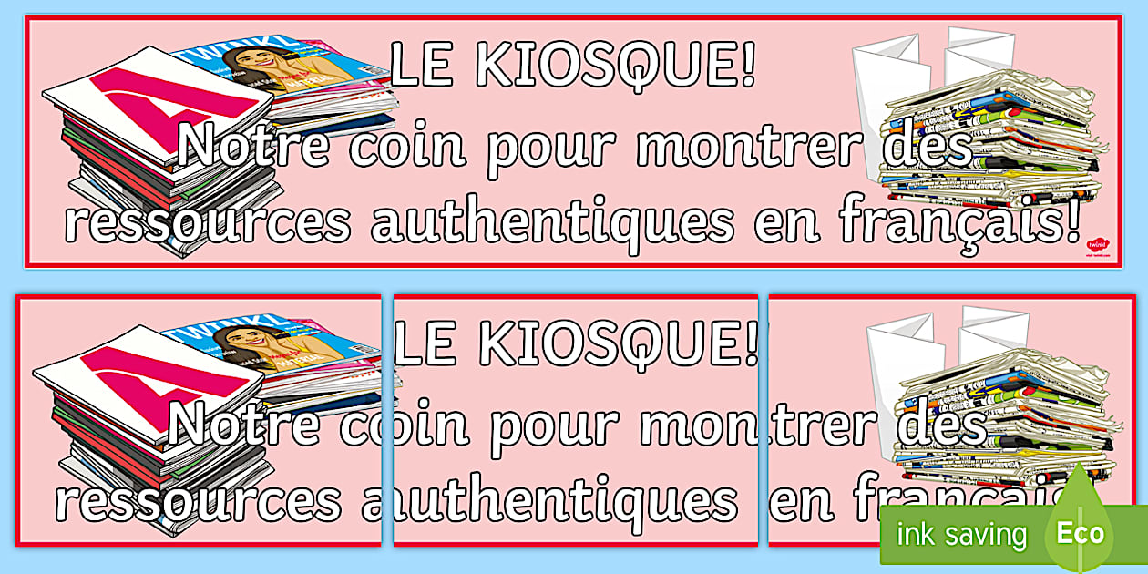 Our Book Corner Display Banner French (l'enseignant a fait)