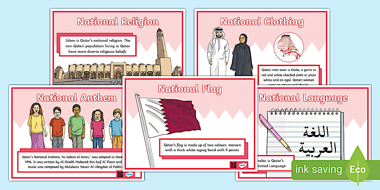 National Symbols of Qatar Display Posters