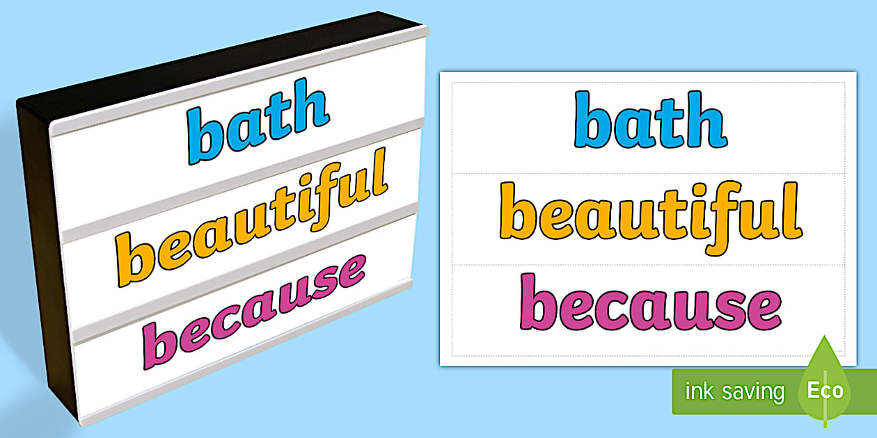 Editable Year 1 and 2 Common Exception Words Light Box Inserts