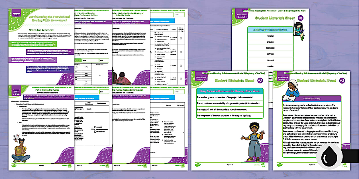 Foundational Reading Skills Assessment - Grade 5 - Twinkl