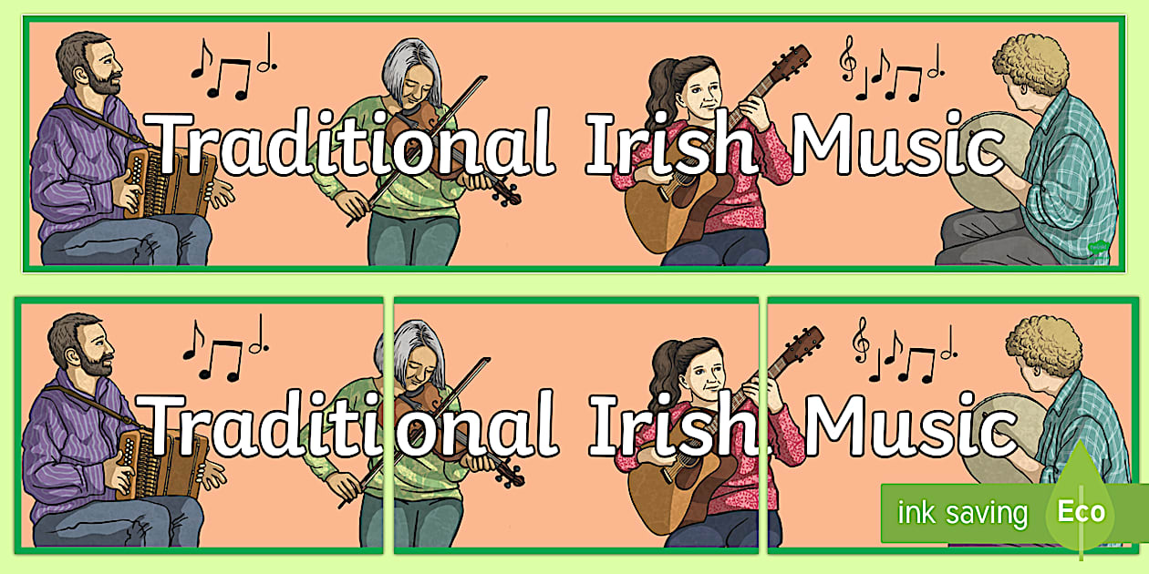 Traditional Irish Music Display Banner-Irish - ROI - Twinkl