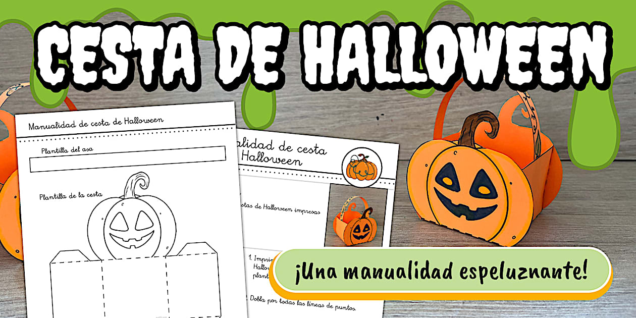 Manualidad: Cesta de Halloween - Twinkl