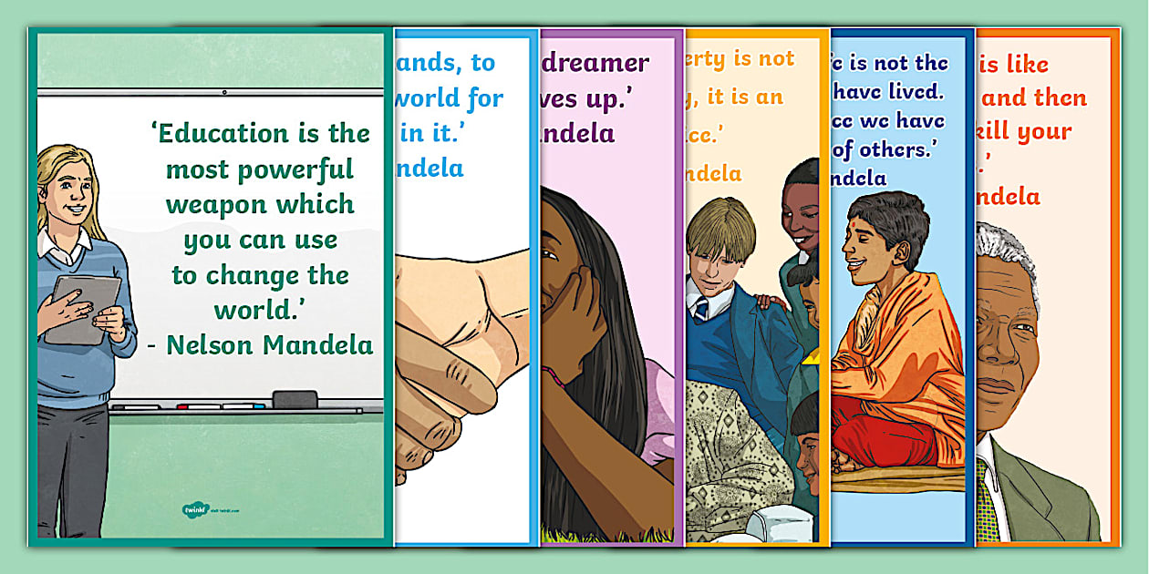 Nelson Mandela Quotes Display Poster Pack (teacher made)