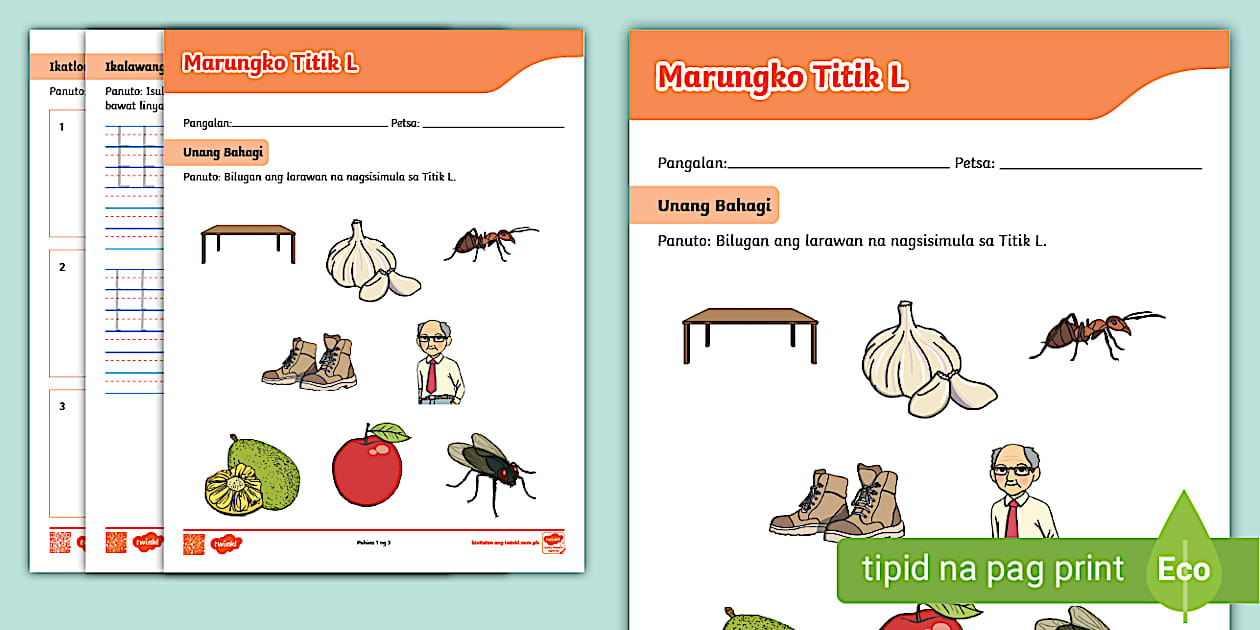 Marungko Titik L Worksheet | Philippines | Twinkl - Twinkl