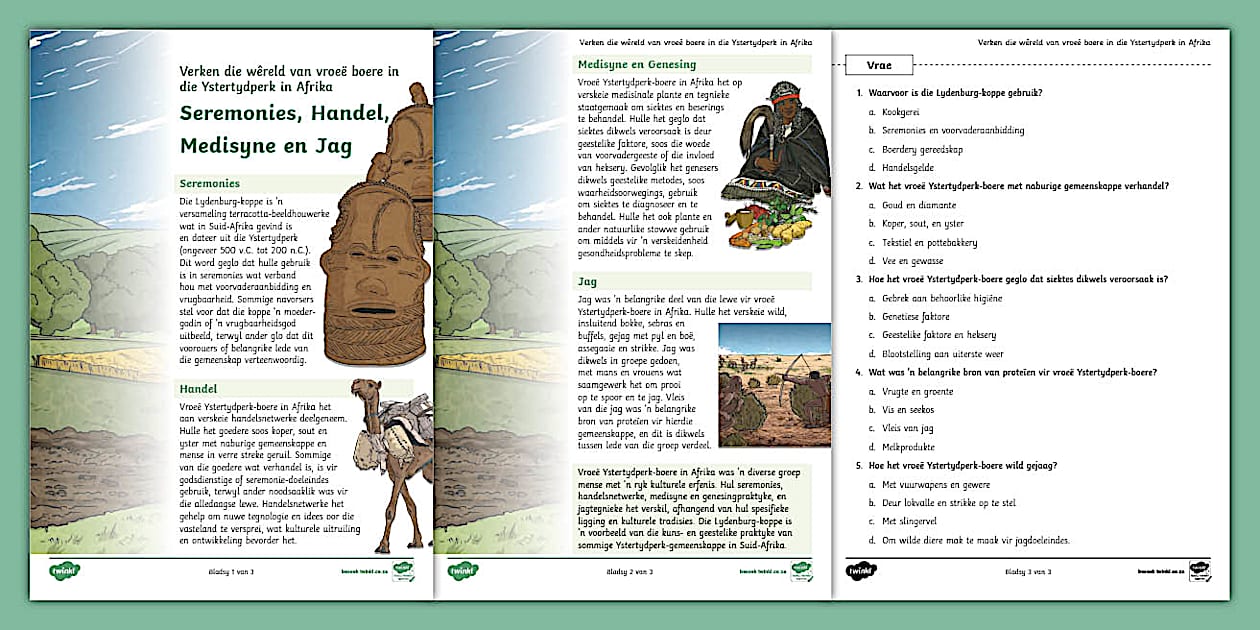 Verken die wêreld van vroeë boere in die Ystertydperk in Afrika ...