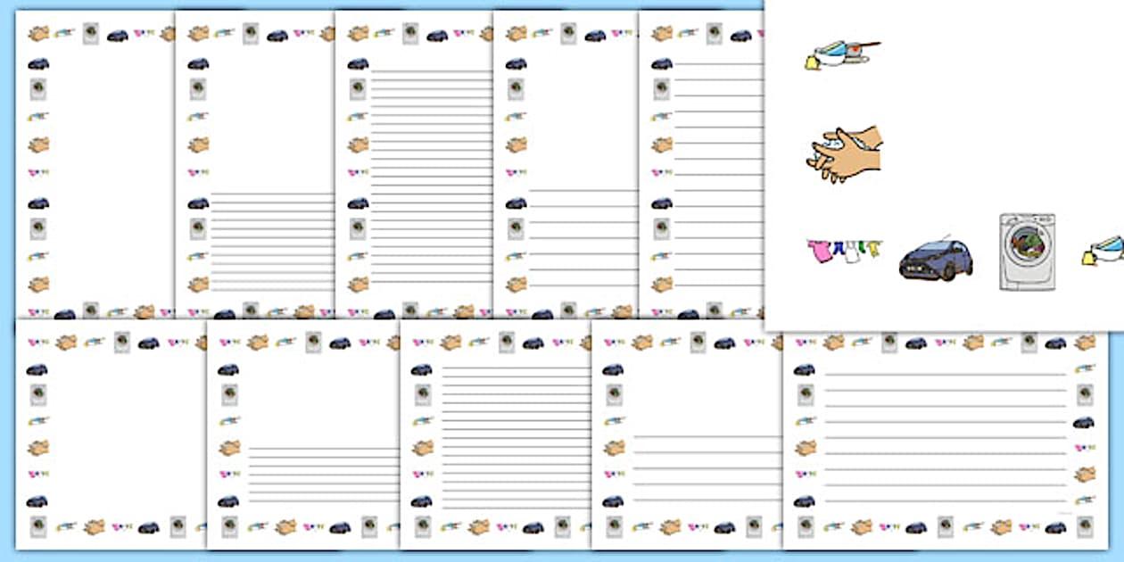 Black and White Dirty and Clean Page Borders - Twinkl