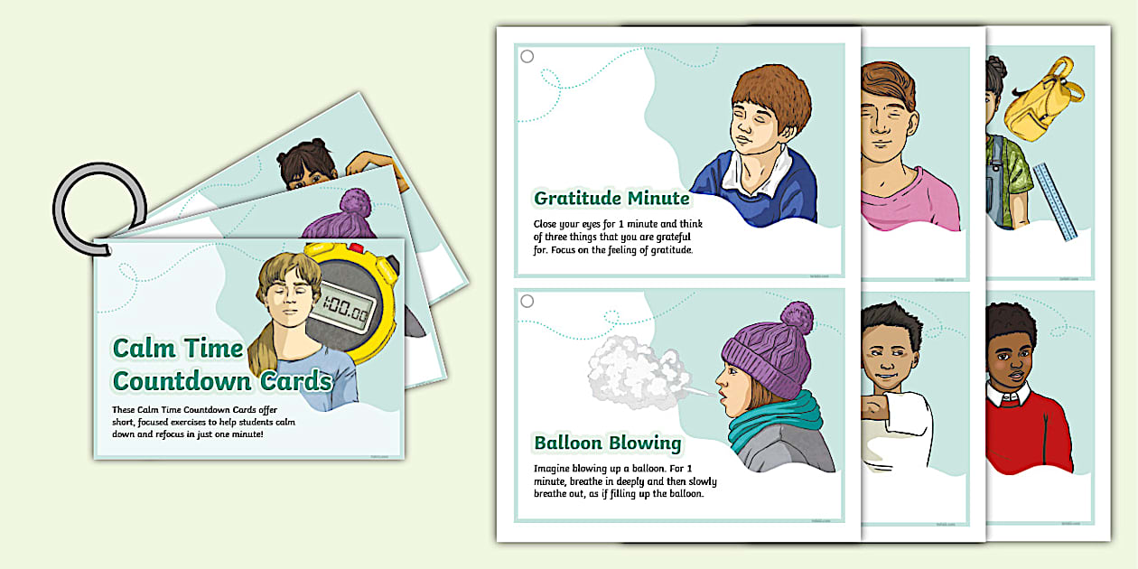 Calm Time Countdown Cards (teacher made) - Twinkl