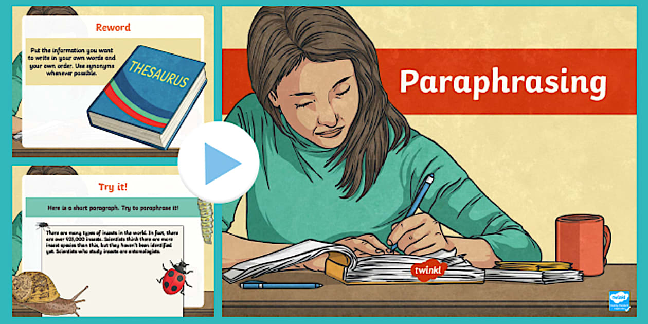Paraphrasing PowerPoint (teacher made) - Twinkl