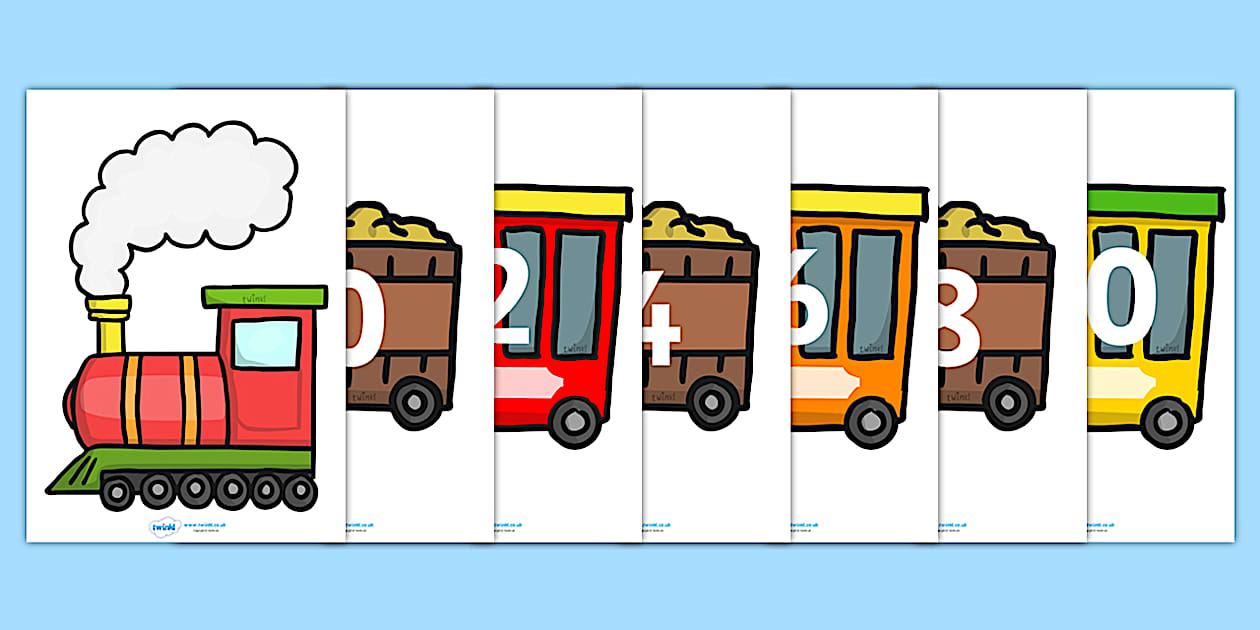 Counting in 2s Number Train (teacher made) - Twinkl