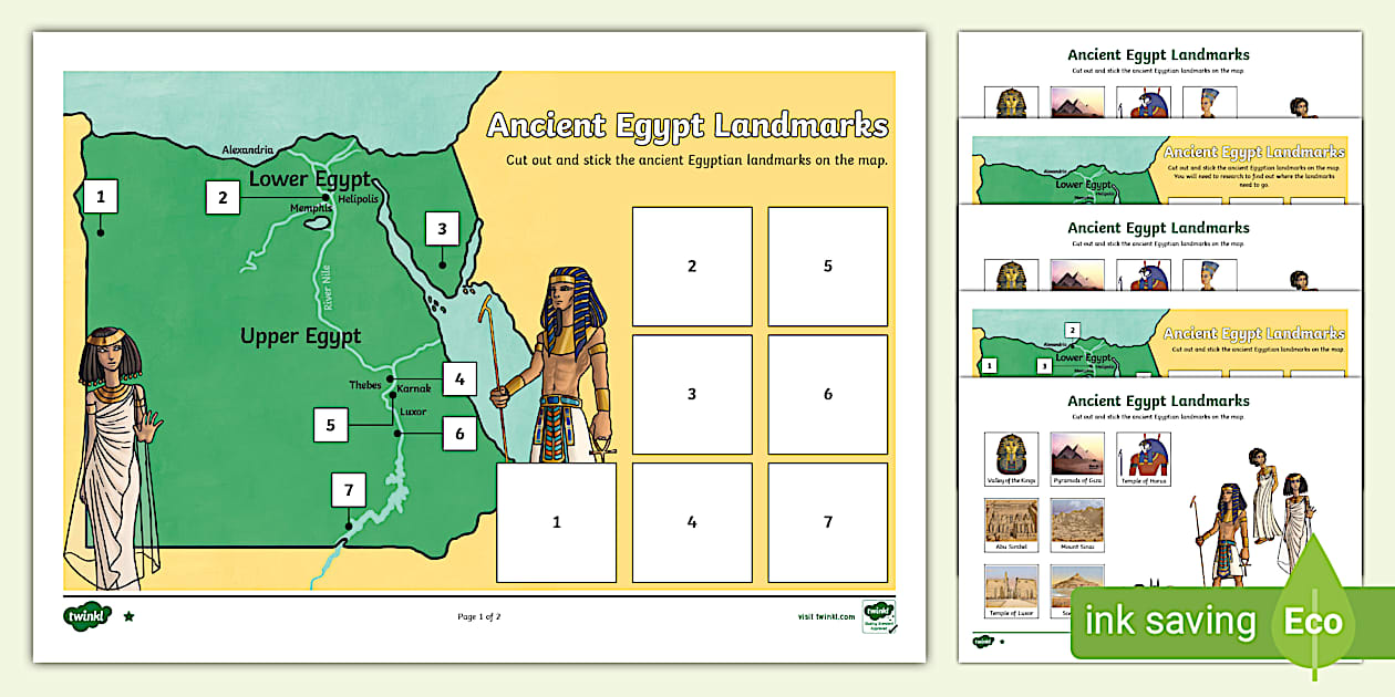 Ancient Egypt Landmarks Activity | CfE Primary Resources