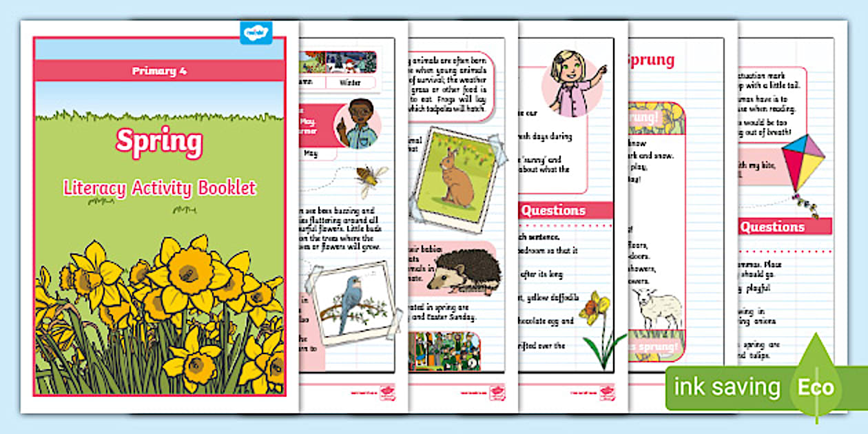 Spring Activity Book Primary 4 Literacy (teacher made)