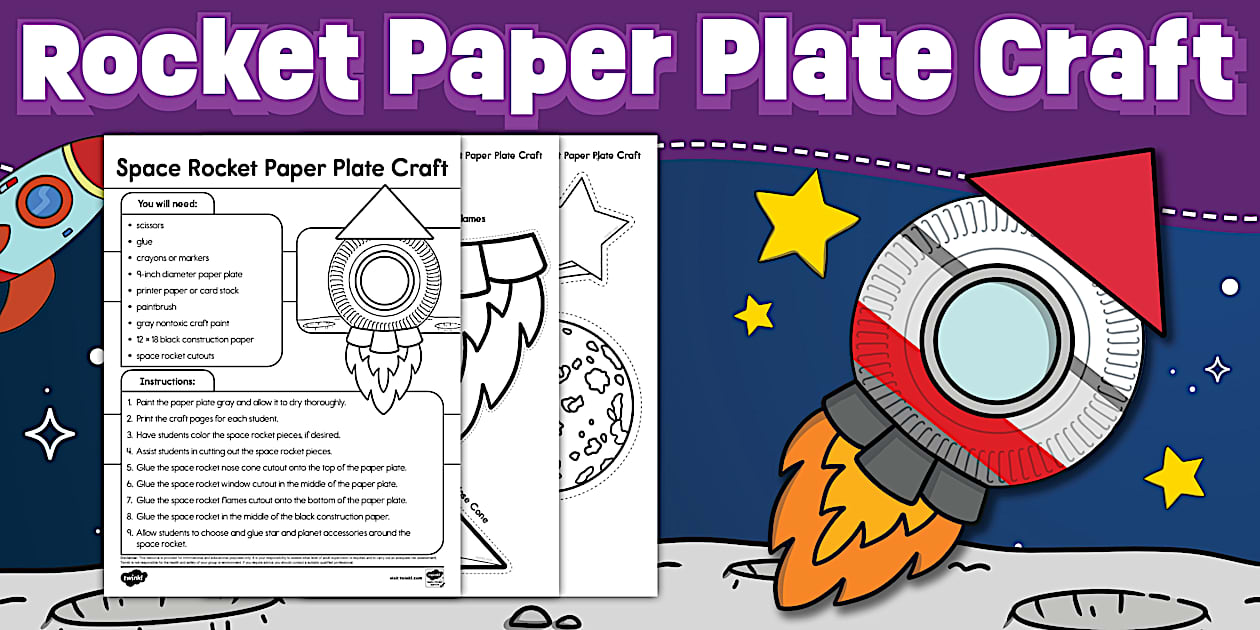 Space Rocket Paper Plate Craft