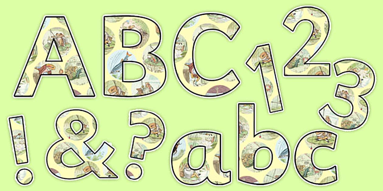 The Tale of Mr Jeremy Fisher Display Lettering - Twinkl