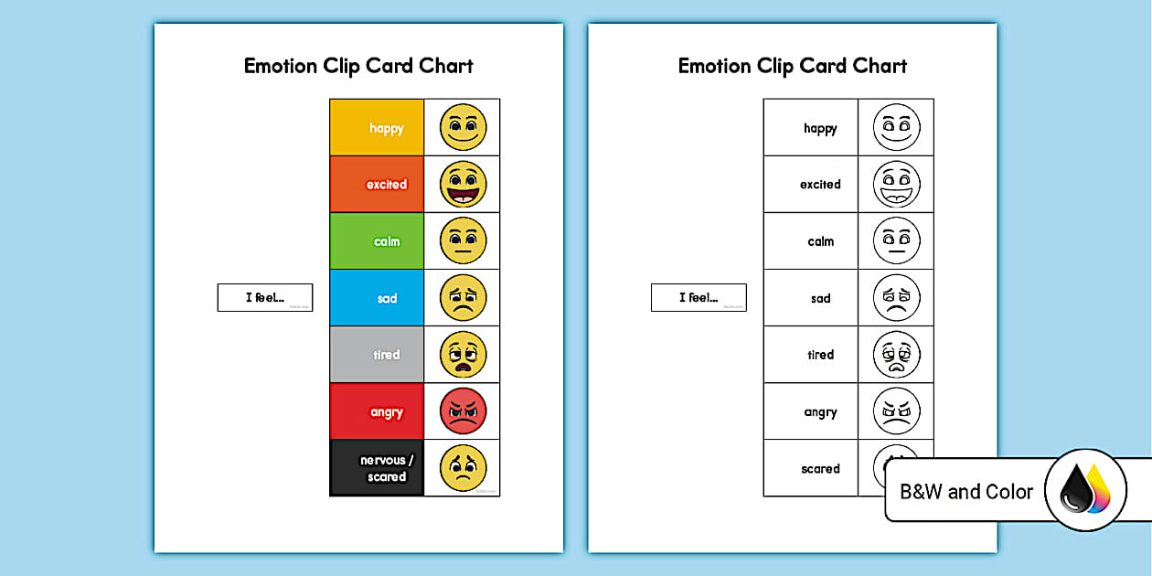 Emotion Clip Card Worksheet (teacher made) - Twinkl
