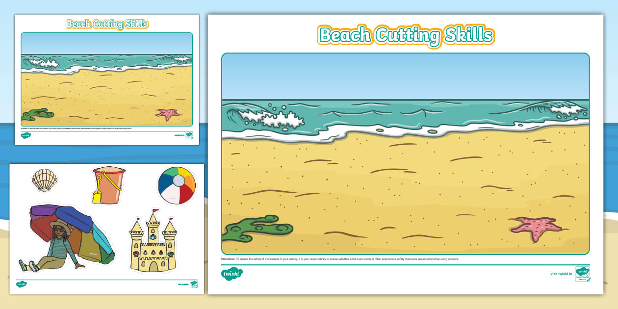 Beach Cutting Skills Activity