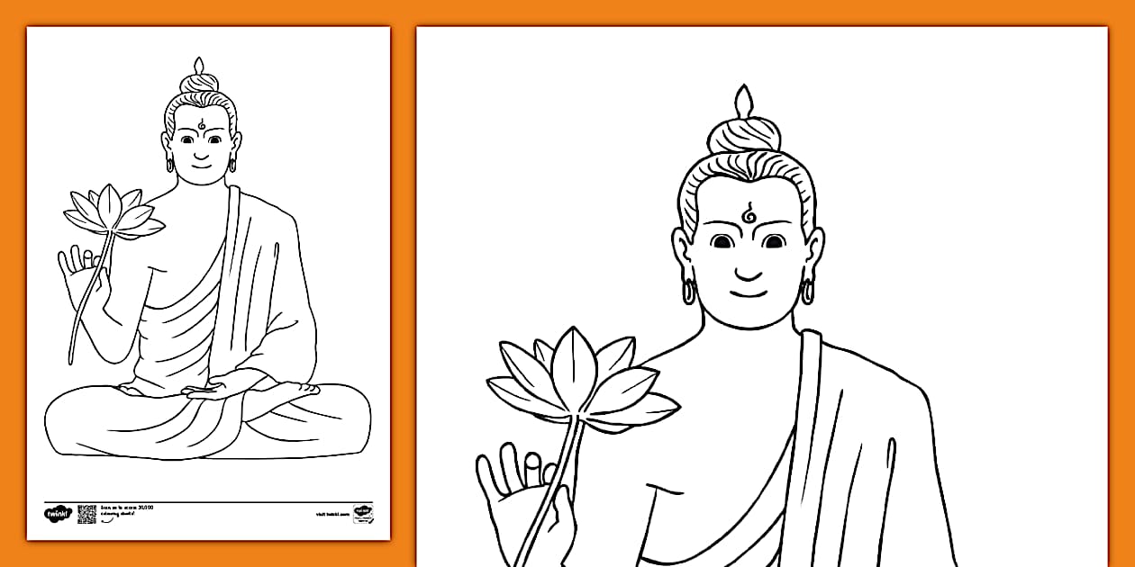 The Buddha Peace Symbol Colouring Sheet (Teacher-Made)