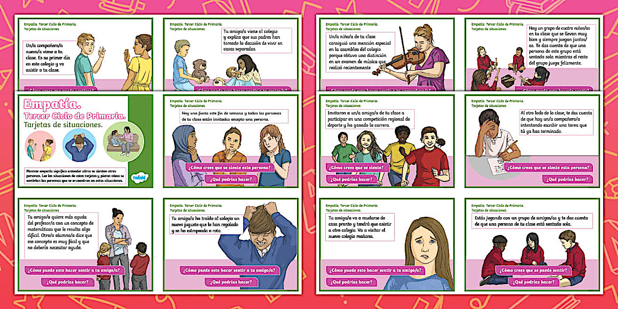 Tarjetas de situaciones: La empatía (teacher made) - Twinkl