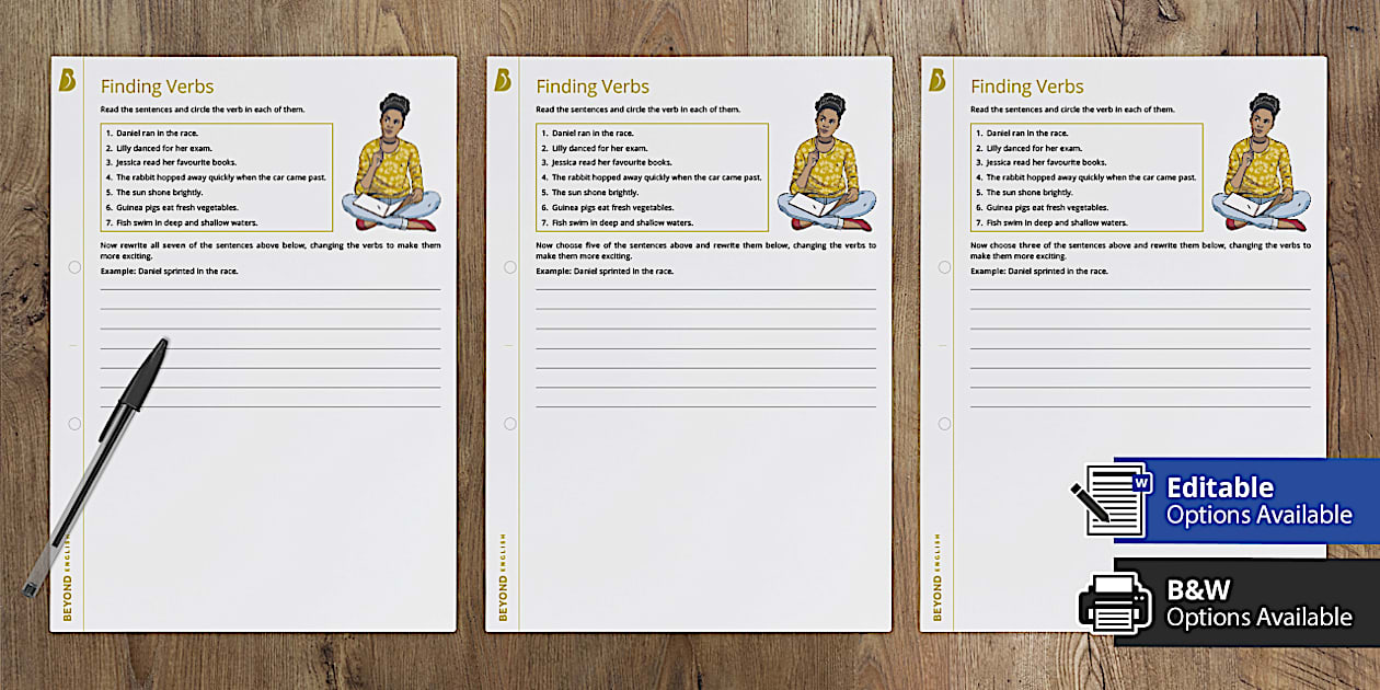 Find the Verbs Worksheet / Worksheet (teacher made) - Twinkl