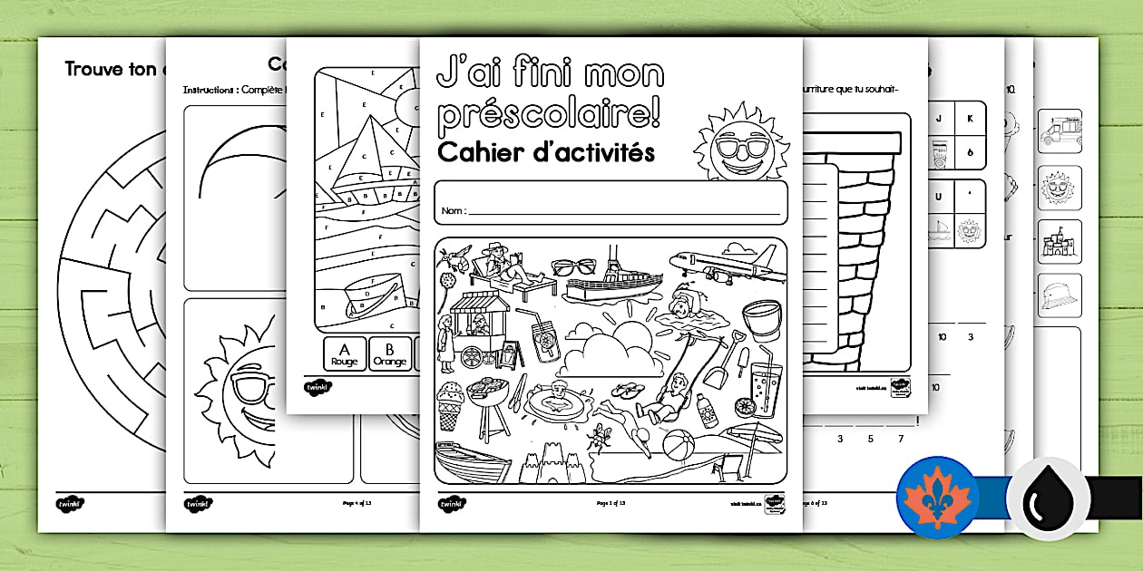 End of Kindergarten Activity Booklet French - Twinkl