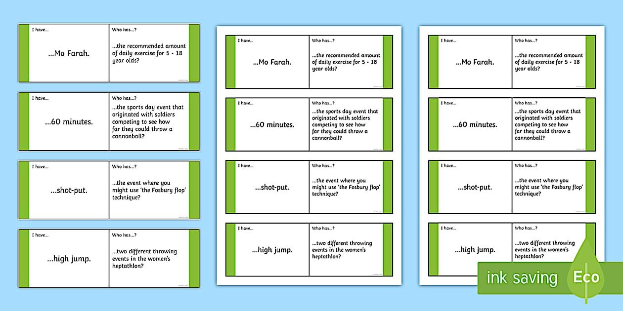 KS2 Sports Day Loop Cards - Twinkl