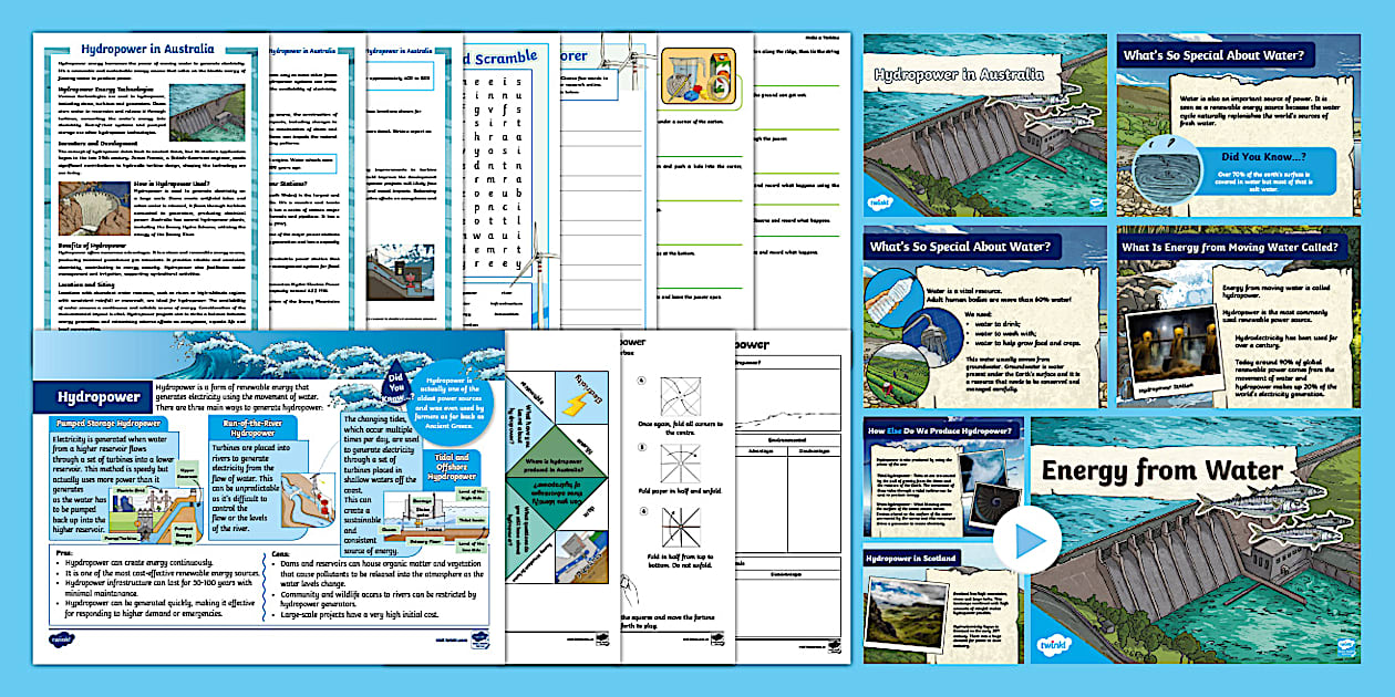 Hydropower Resource Pack (teacher made) - Twinkl