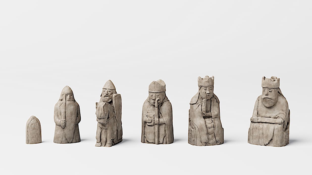 3D Model: Medieval - Lewis Chessmen (teacher made) - Twinkl