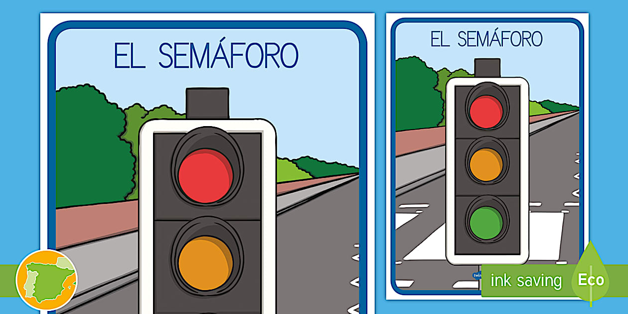 Recurso educativo: semáforo (dibujo) - Twinkl Perú