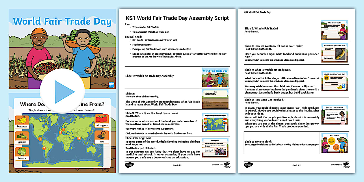 World Fair Trade Day Assembly Pack (teacher made) - Twinkl