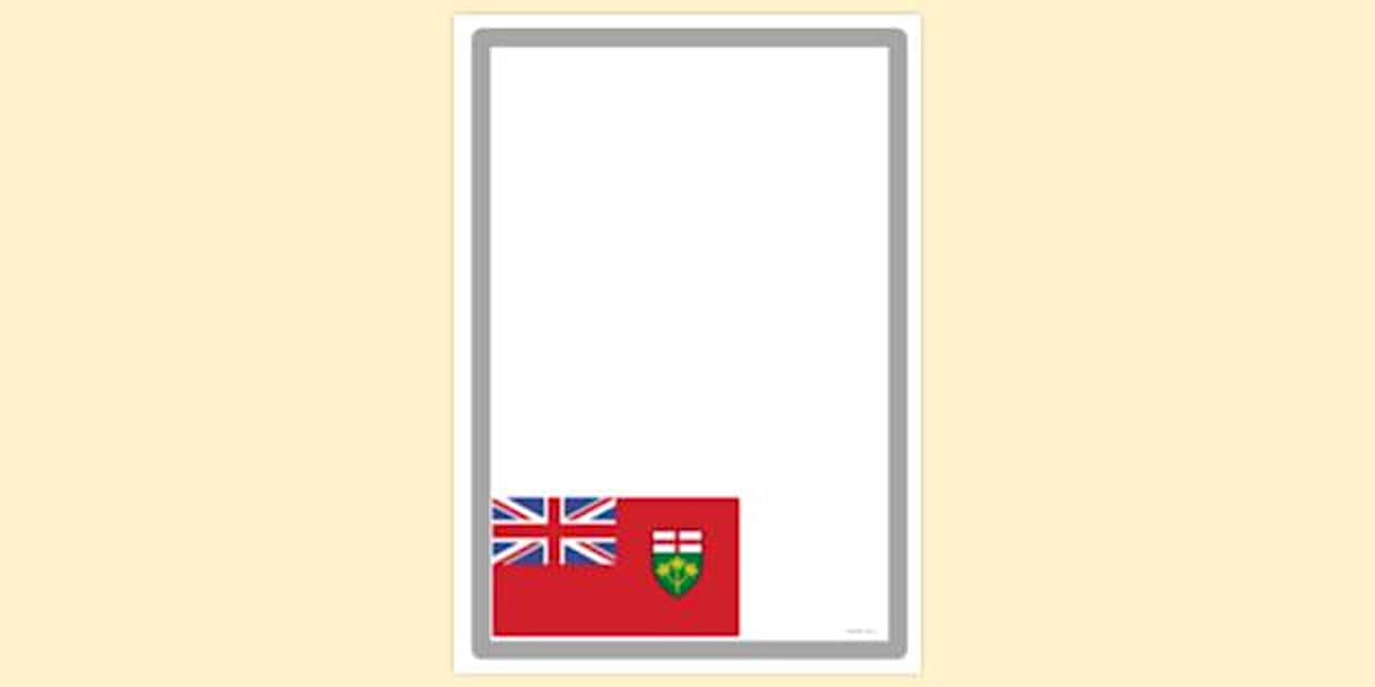 Ontario Canada Flag Border | Page Borders | Twinkl - Twinkl