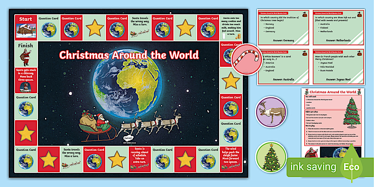Christmas Around the World Board Game (teacher made)