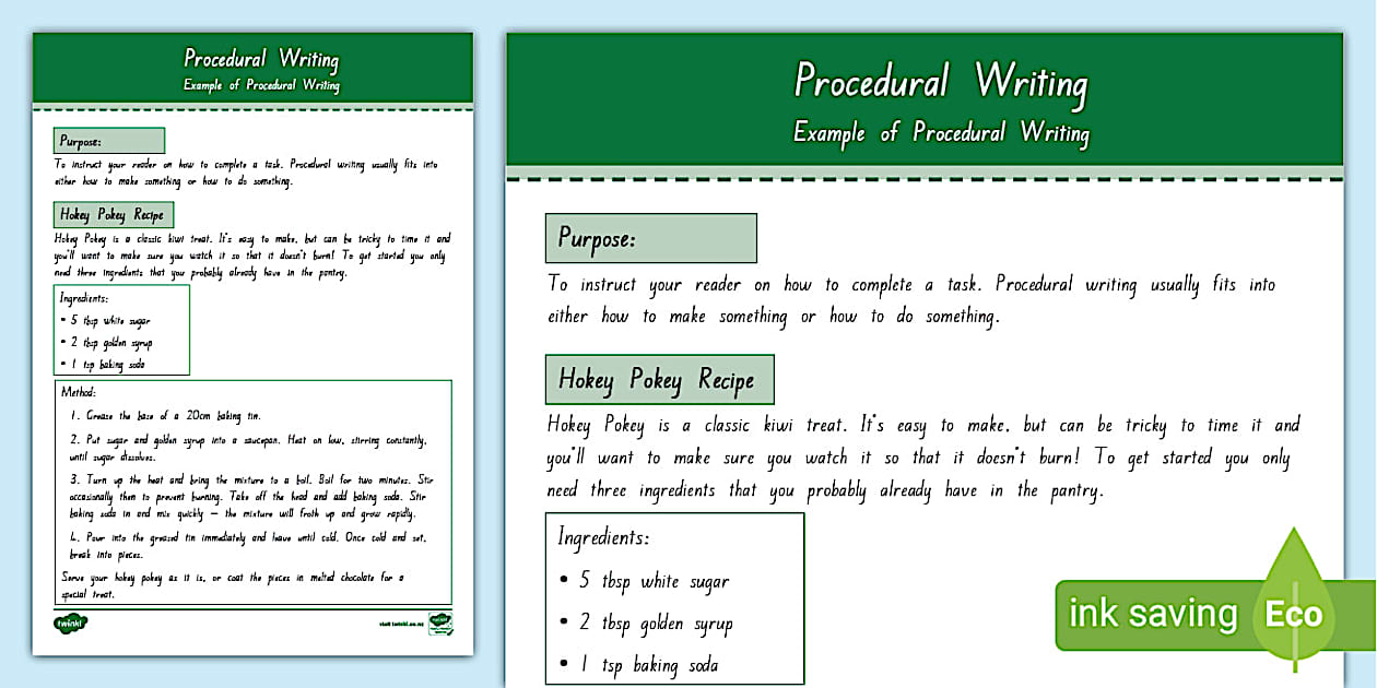 Level 3 Writing - Procedural Text Writing Exemplar - Twinkl