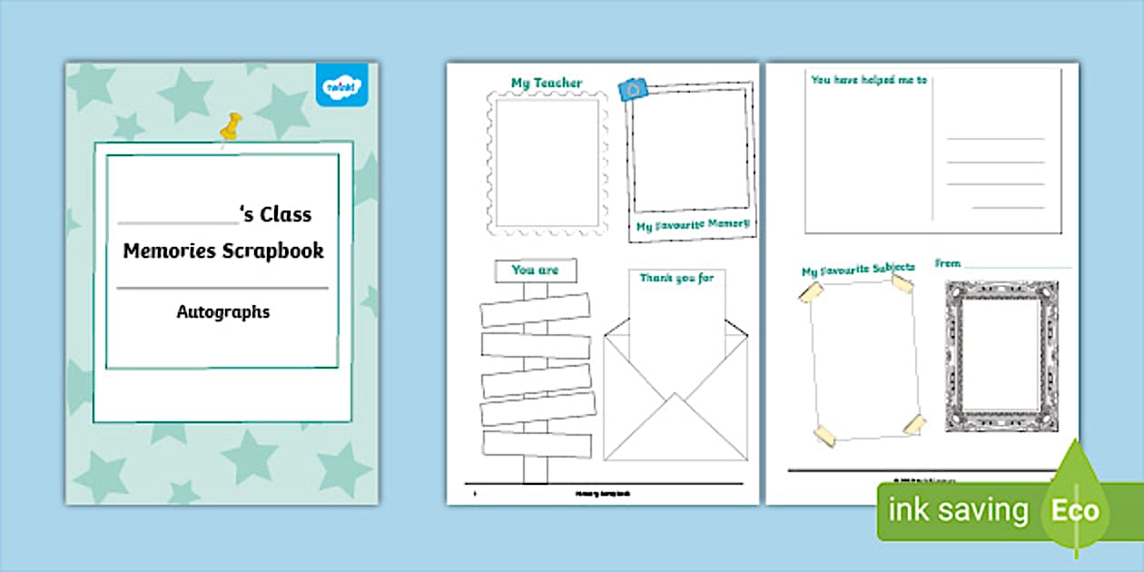 Our Class Memories Scrapbook (teacher made) - Twinkl