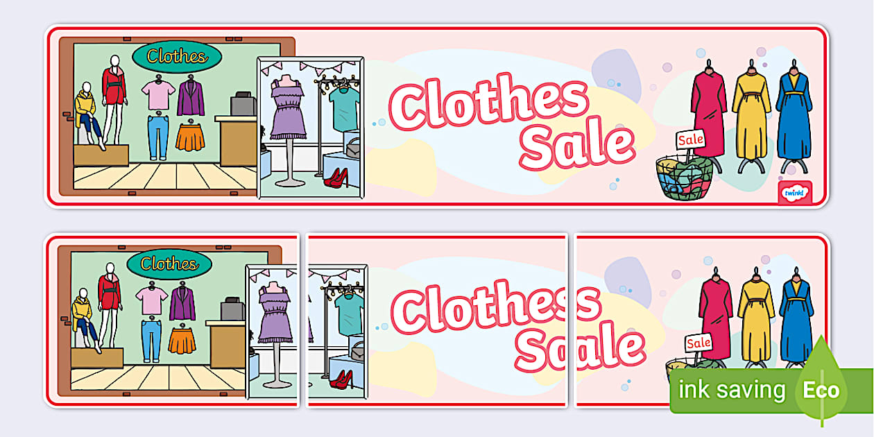 Clothes Sale Banner (Teacher-Made) - Twinkl