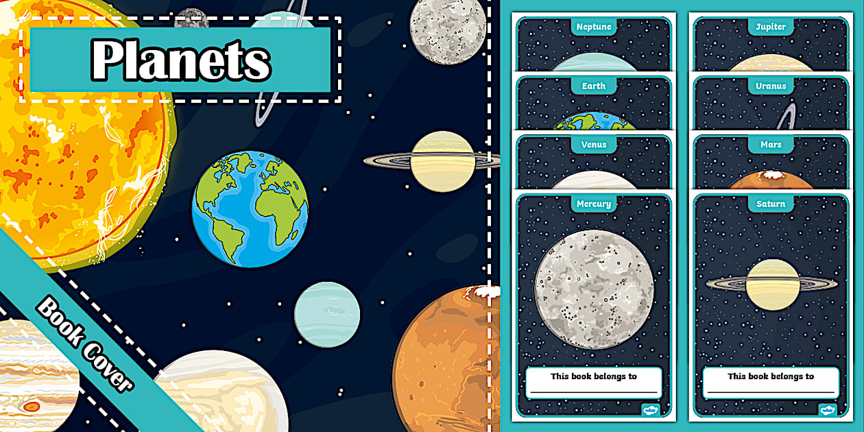 All Planets Themed Book Cover | Planets Book Cover | Twinkl