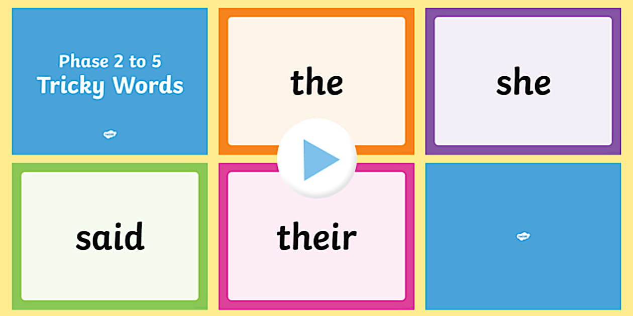 Editable Phase 2 to 5 Tricky Words Quick Read PowerPoint