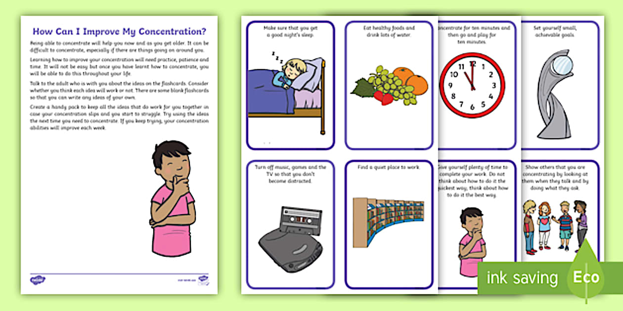 How To Improve Concentration | ADHD Worksheet PDF | Twinkl