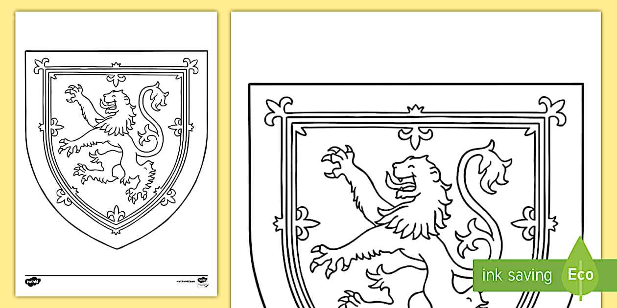 Royal Arms of Scotland Colouring Page (teacher made)