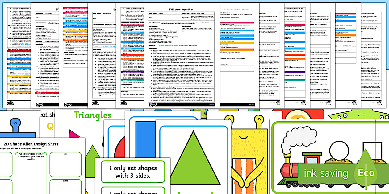 EYFS Maths: Beginning To Use Mathematical Names For ‘Flat’ 2D shapes Adult