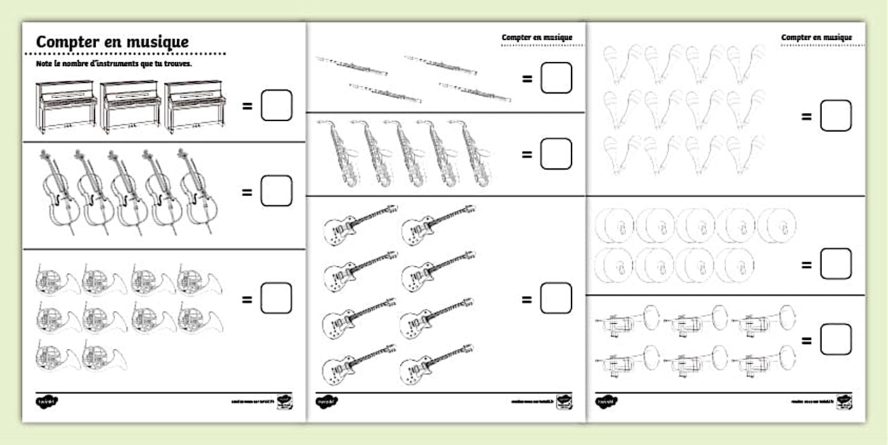 Compter en musique (Teacher-Made) - Twinkl