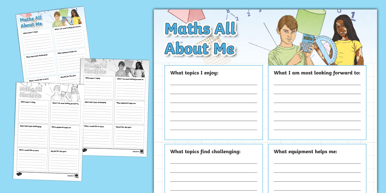 Maths All About Me Activity Sheet (teacher made) - Twinkl