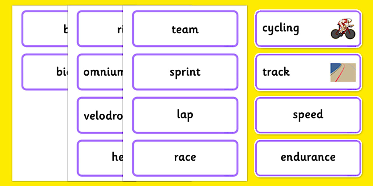 Editable Cycling Word Cards (Teacher-Made) - Twinkl