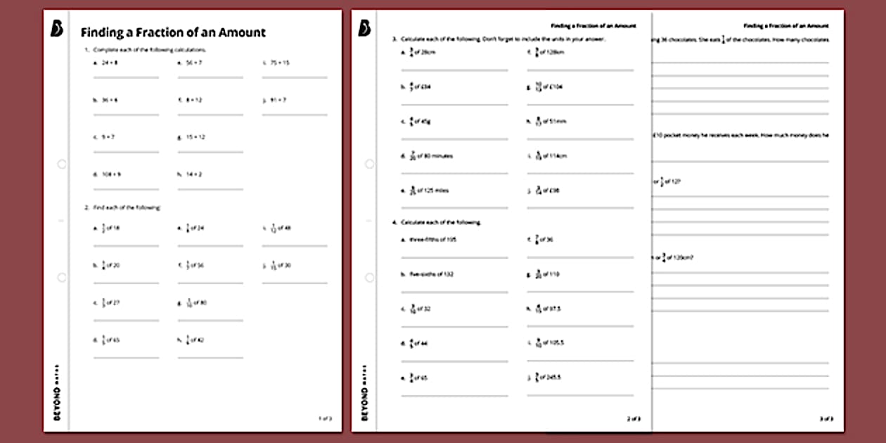 👉 Finding Fractions of Amounts | KS3 Maths | Beyond