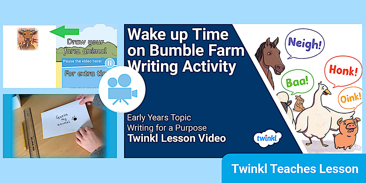 Animal Themed Writing Activity | Early Years Video Lesson