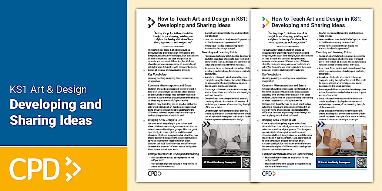 How to Teach Art & Design in KS1: Developing and Sharing Ideas