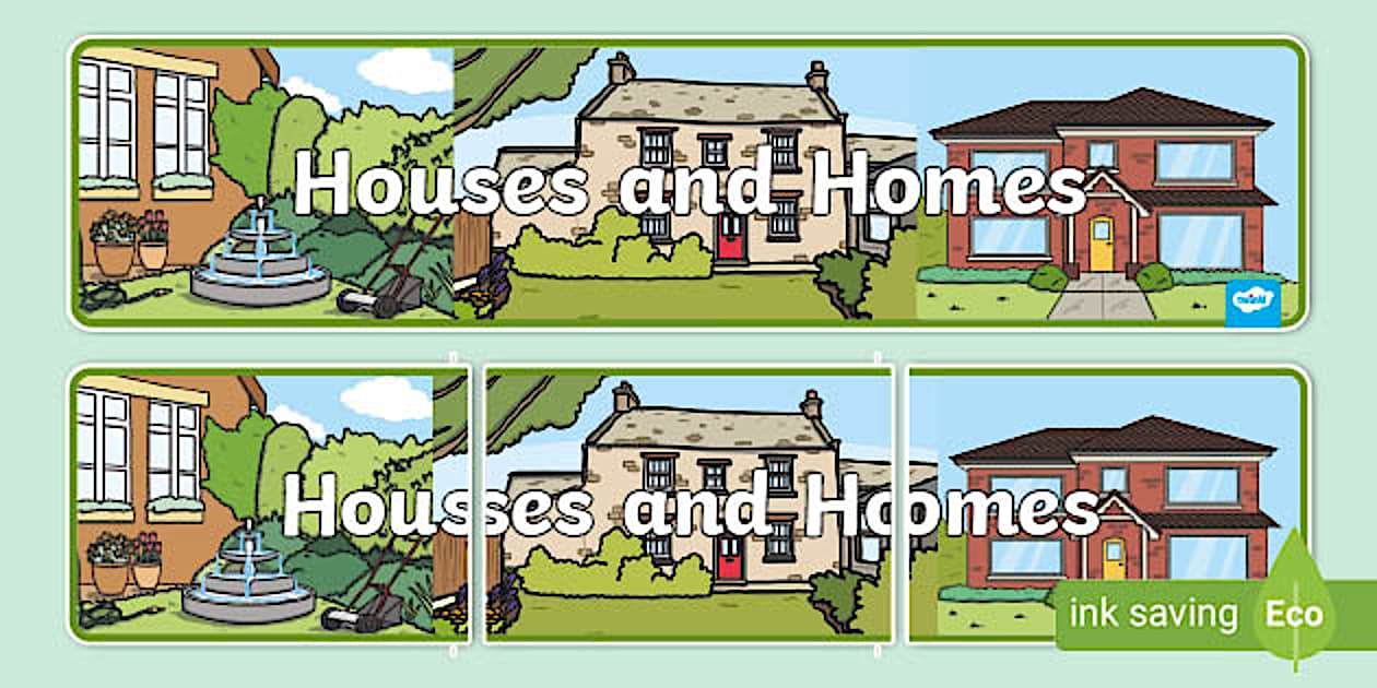 Houses and Homes Display Banner (teacher made) - Twinkl