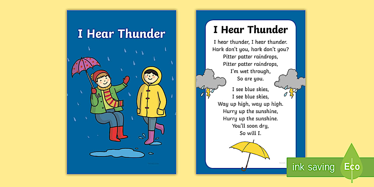 I Hear Thunder Nursery Rhyme IKEA Tolsby/Fiestad Frame