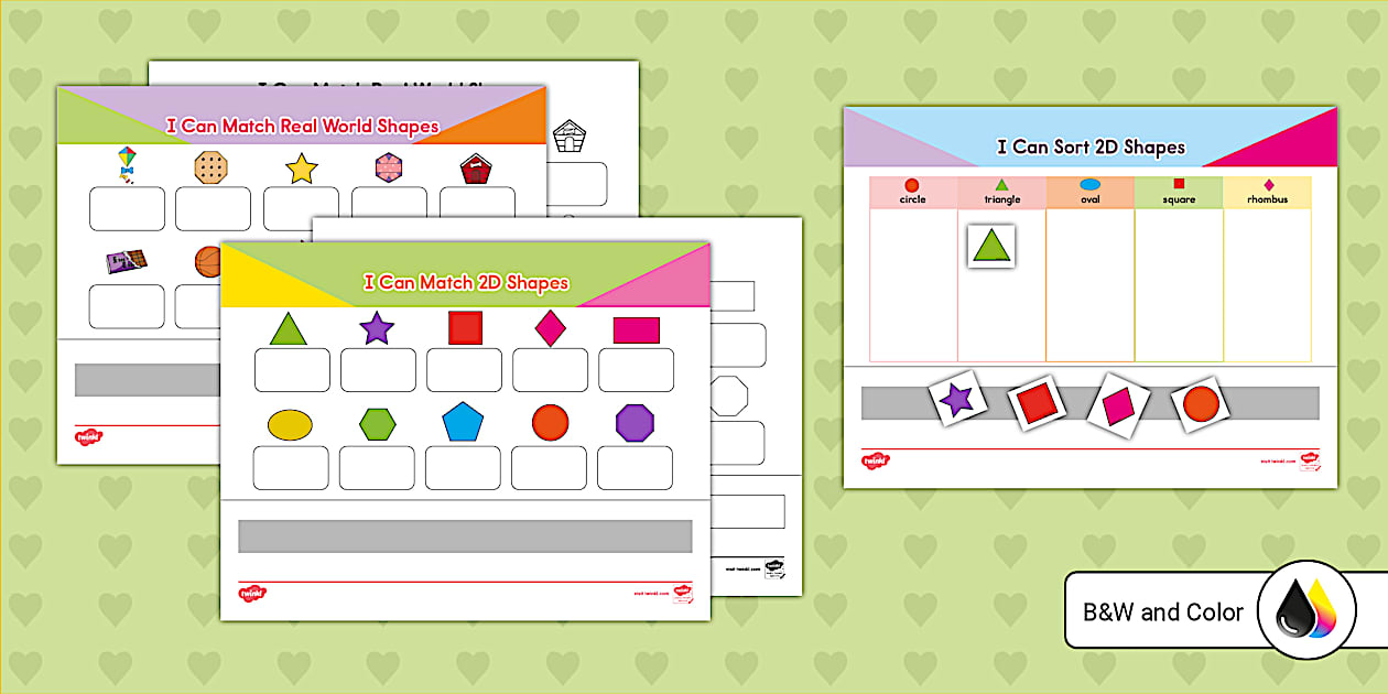 2D Shapes Adapted Work Activities for SPED (teacher made)